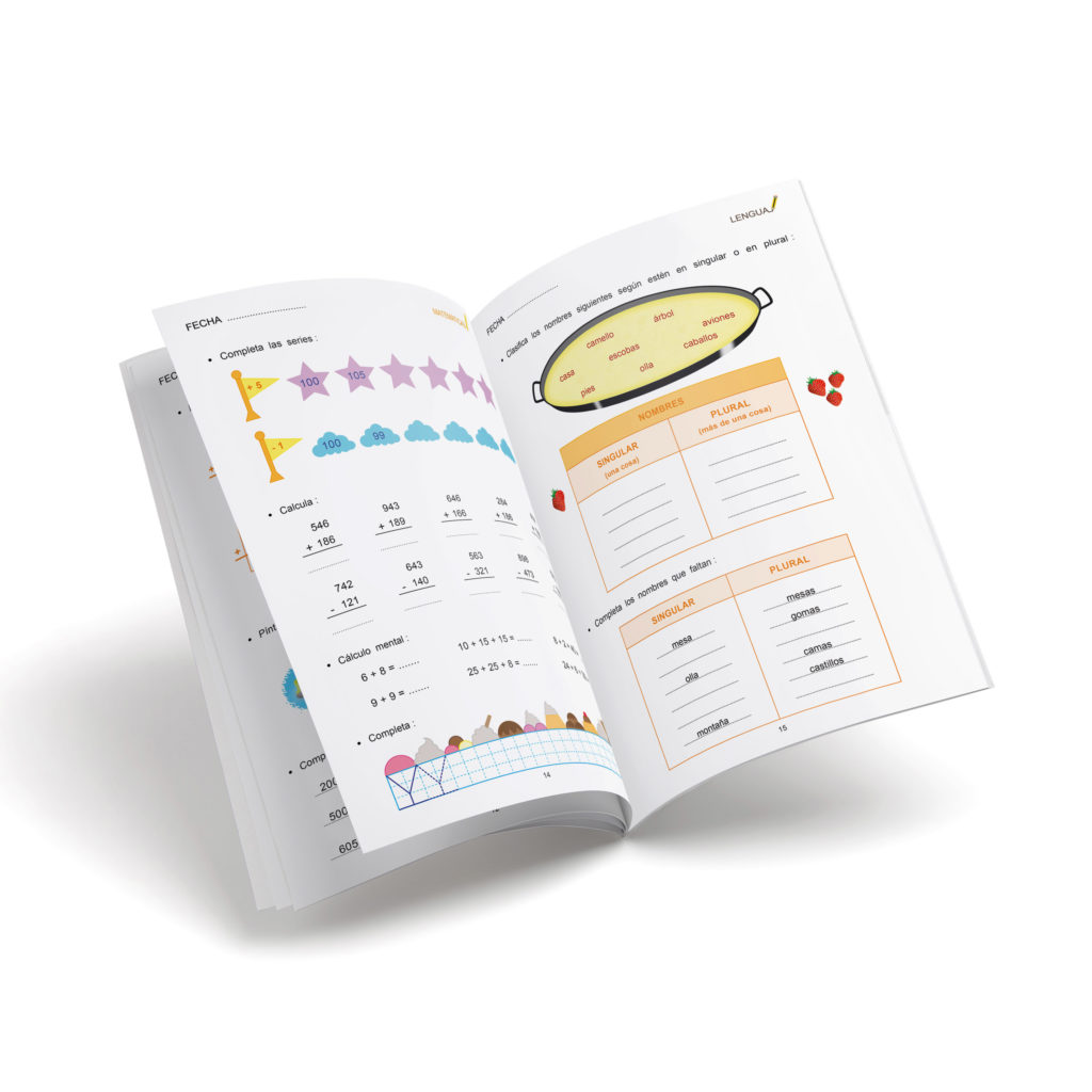 Cuaderno de vacaciones | Cuaderno de repaso para 3º de primaria